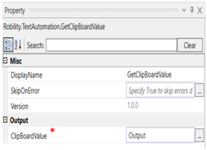 GetClipBoard- TextAutomation | Robility Docs